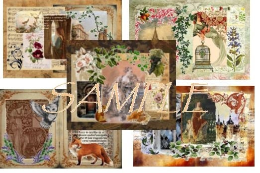 Medieval World Digital Collage Prints group 3-4 | Etsy