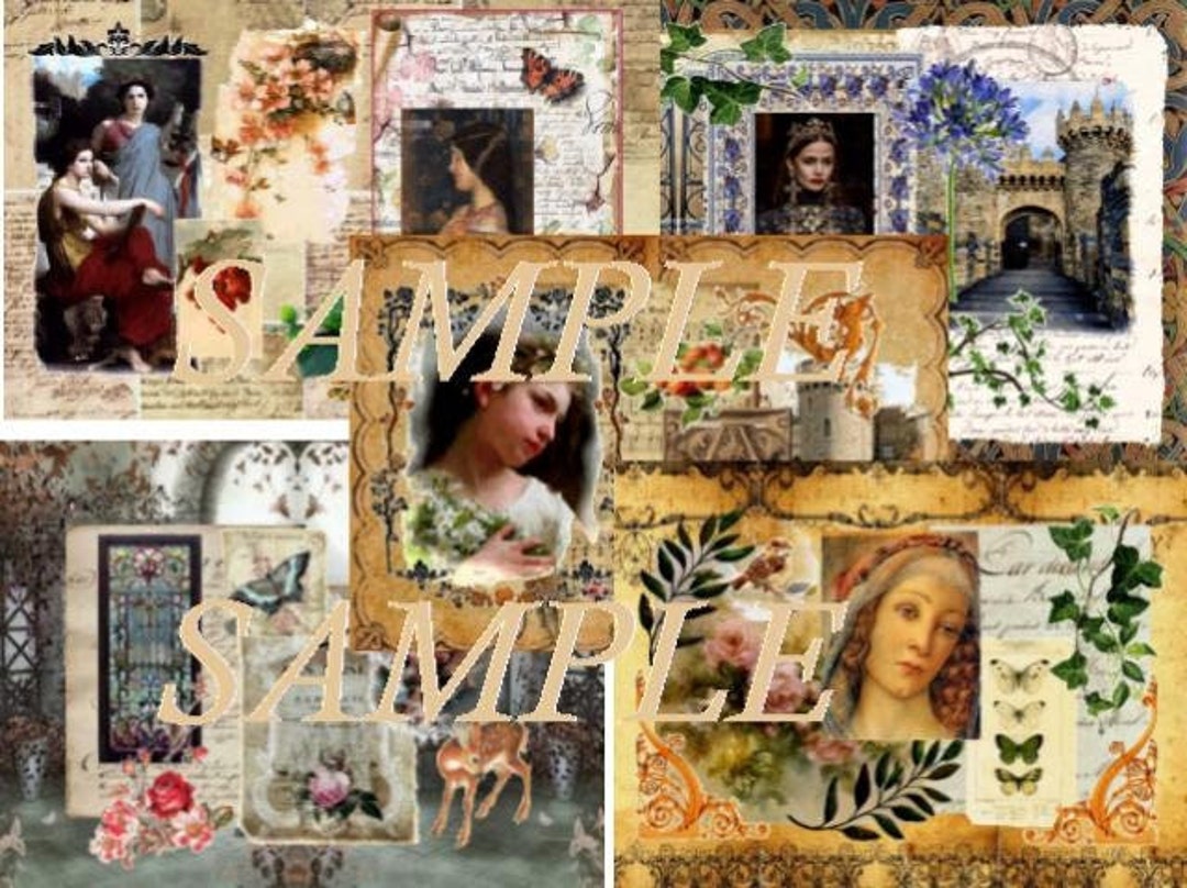 Medieval Dreams Collage Digital Prints (group 1) - Etsy