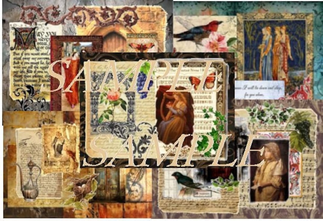 Medieval Dreams Collage Digital Prints (group2) - Etsy