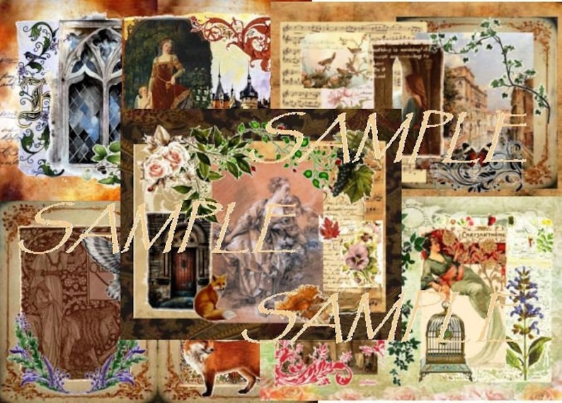 Medieval World Digital Collage Prints (group 3-4) - Etsy