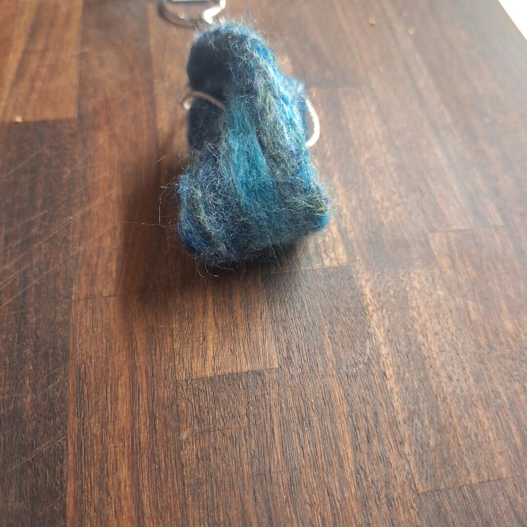 Ocean Blue Mobius Strip Fidget Keyring | Needle Felted Wool Sensory ...