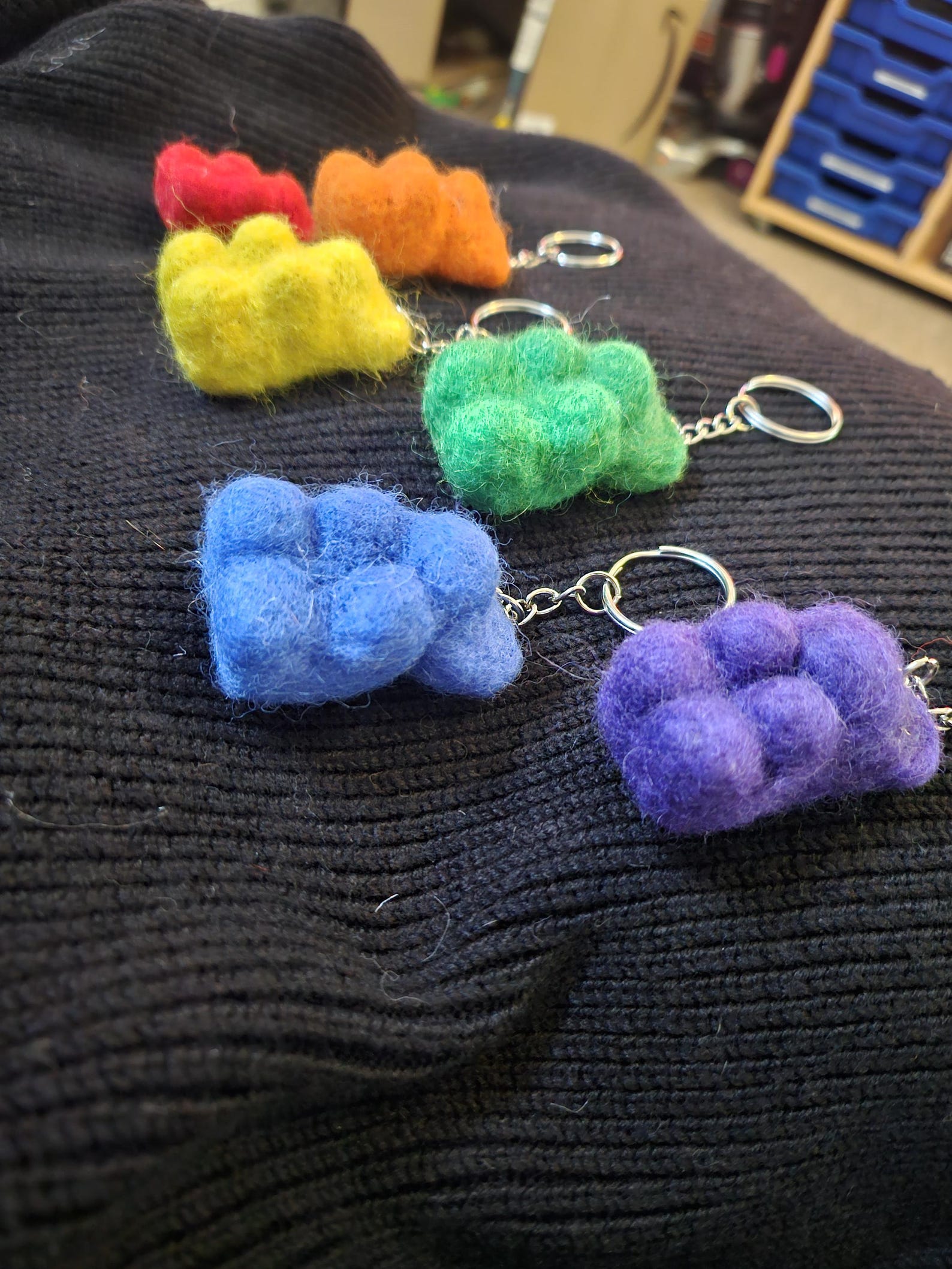 Gummy Bear Needle Felted Keychain - Etsy