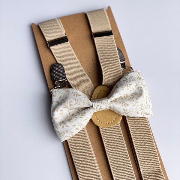 Beige Bow Tie - Etsy