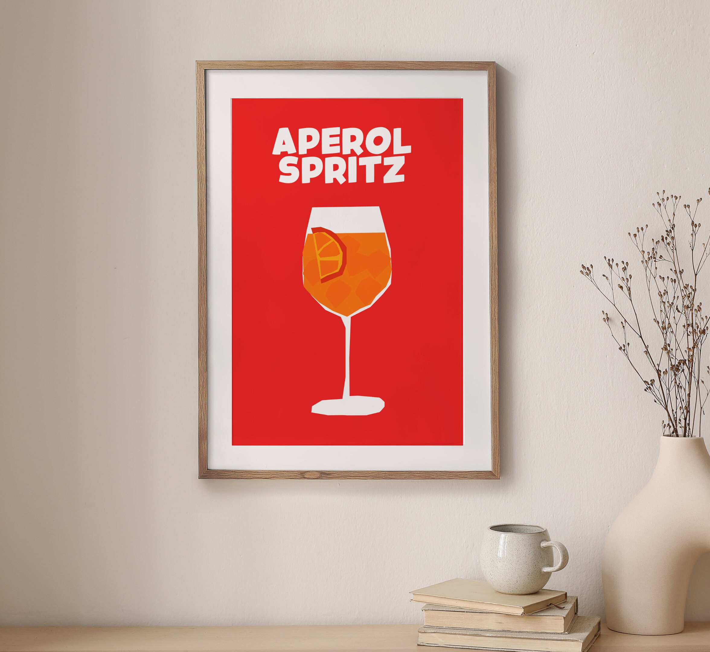 Colorful Aperol Spritz Poster Art - Instant Download, Boho Kitchen ...