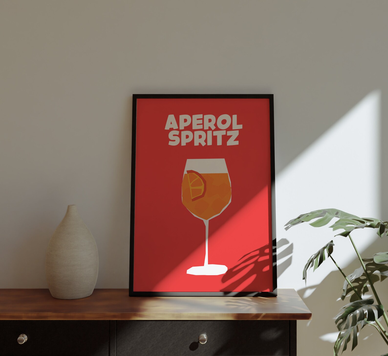 Colorful Aperol Spritz Poster Art - Instant Download, Boho Kitchen ...