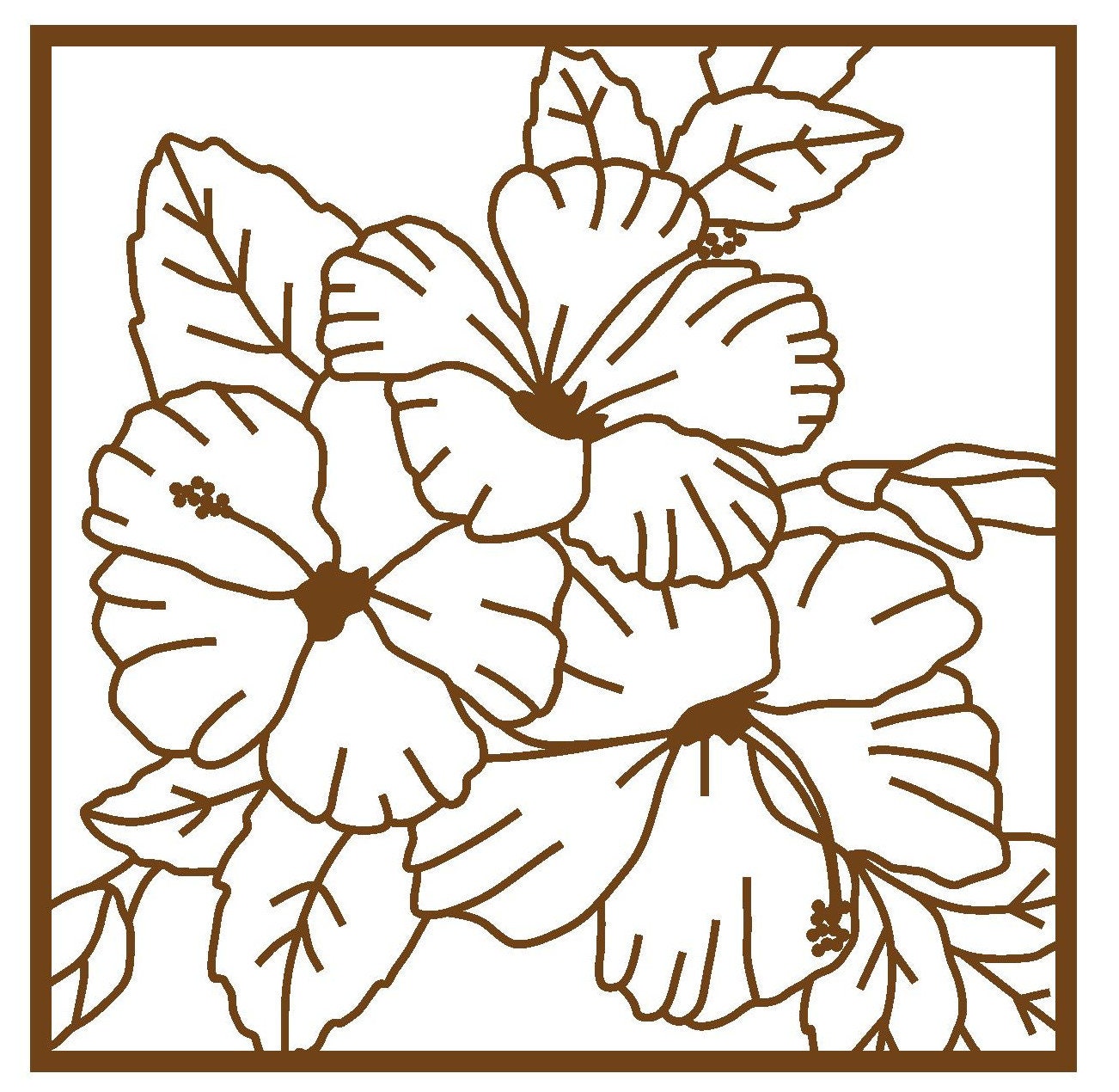 Decorative Panels | 3 Digital Floral Panels | Flower Patterns | Dwg ...