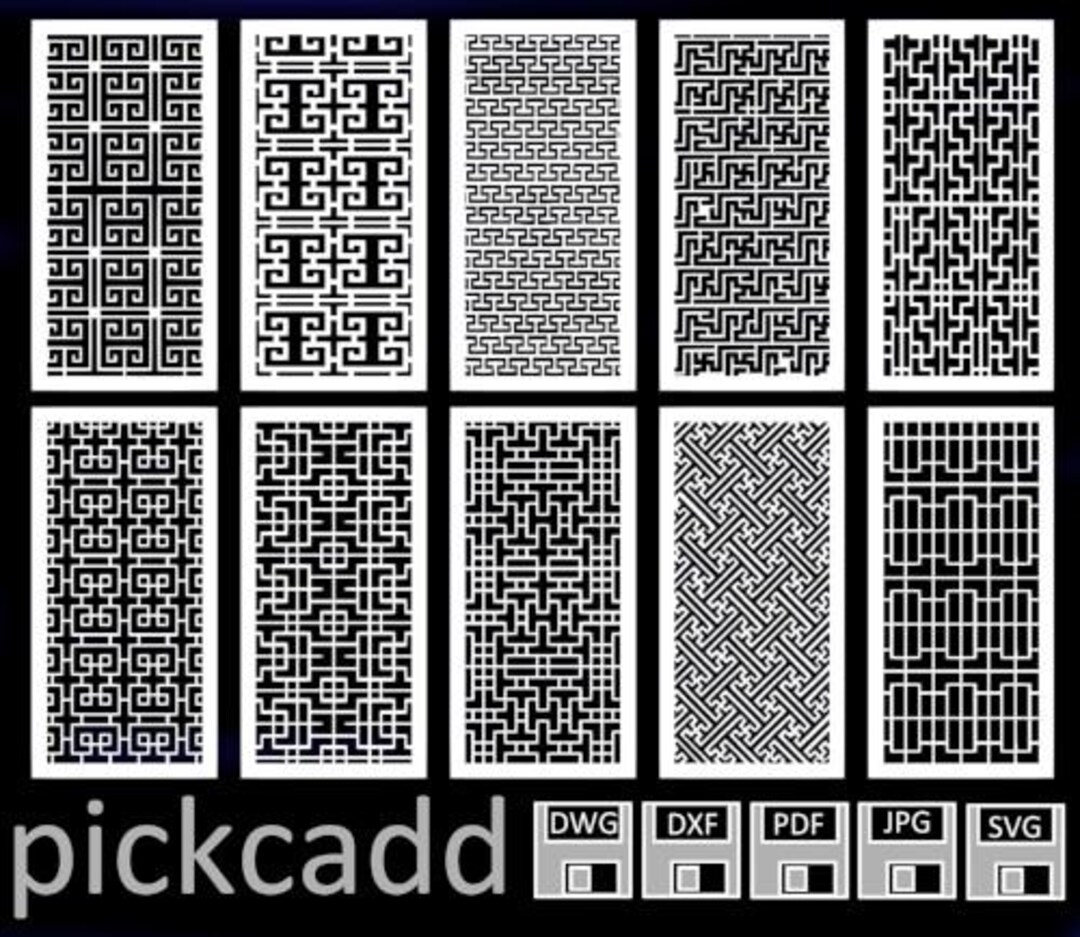 Decorative Screens 13 | 10 Digital Templates to Be Used for Laser ...