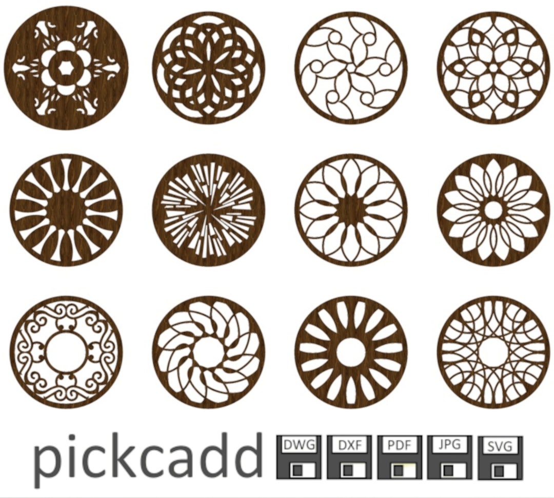 12 Digital Pattern Coaster Templates Set 3 - Etsy