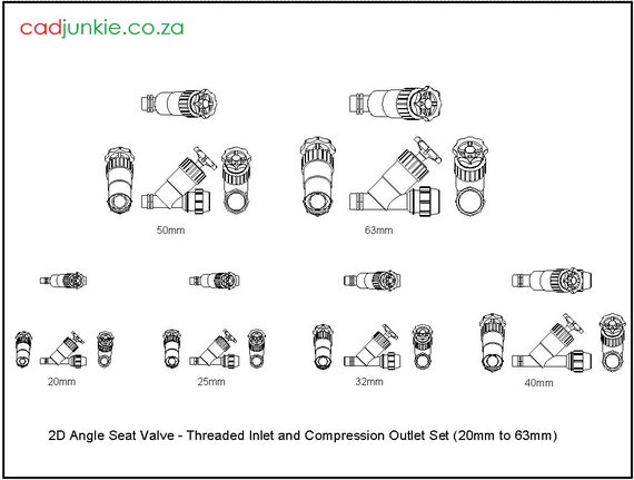 Autocad Blocks Plasson Angle Seat Valves Threaded Inlet - Etsy