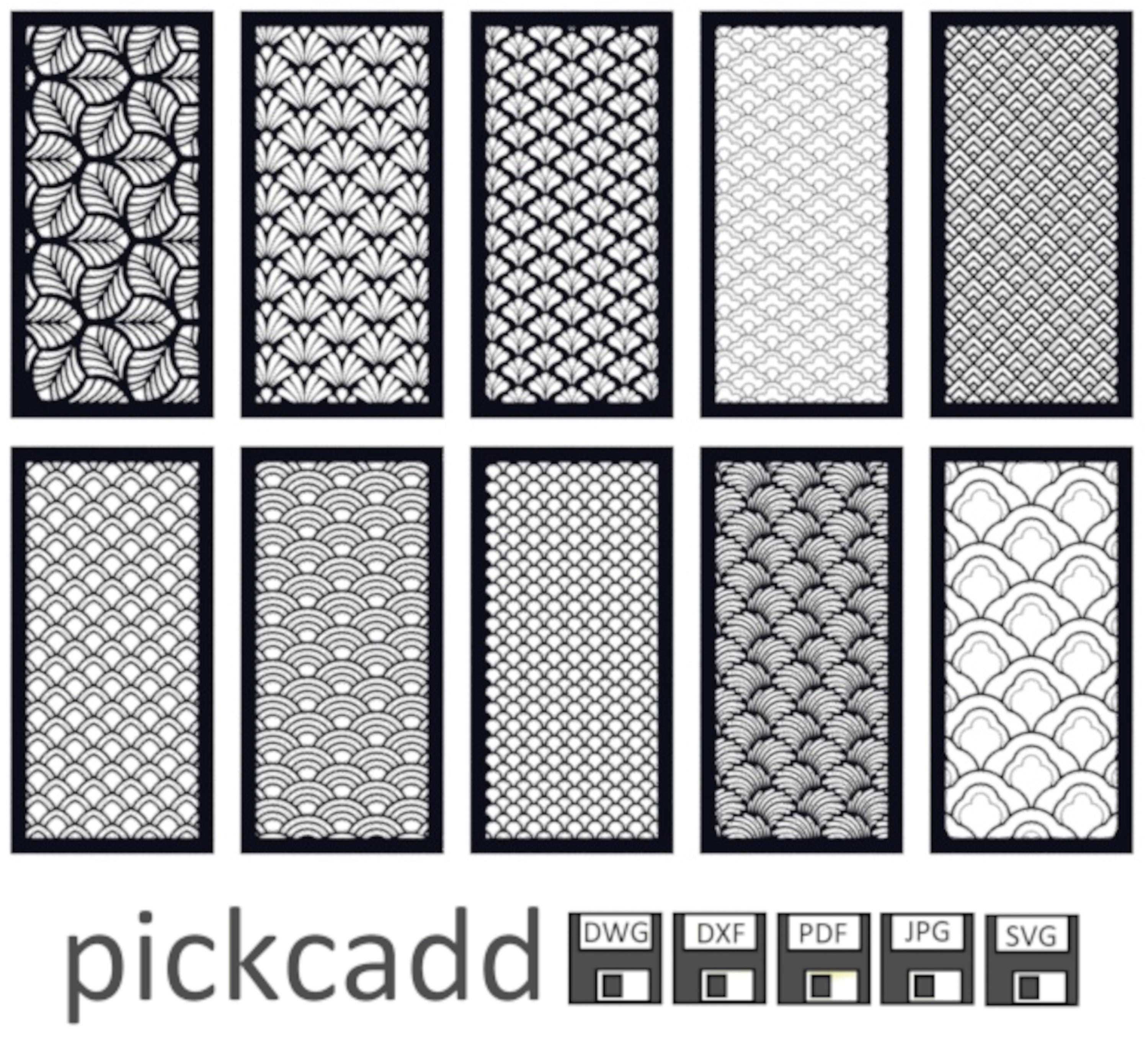 Decorative Screens 24 | 10 Abstract Pattern Digital Room Dividers ...