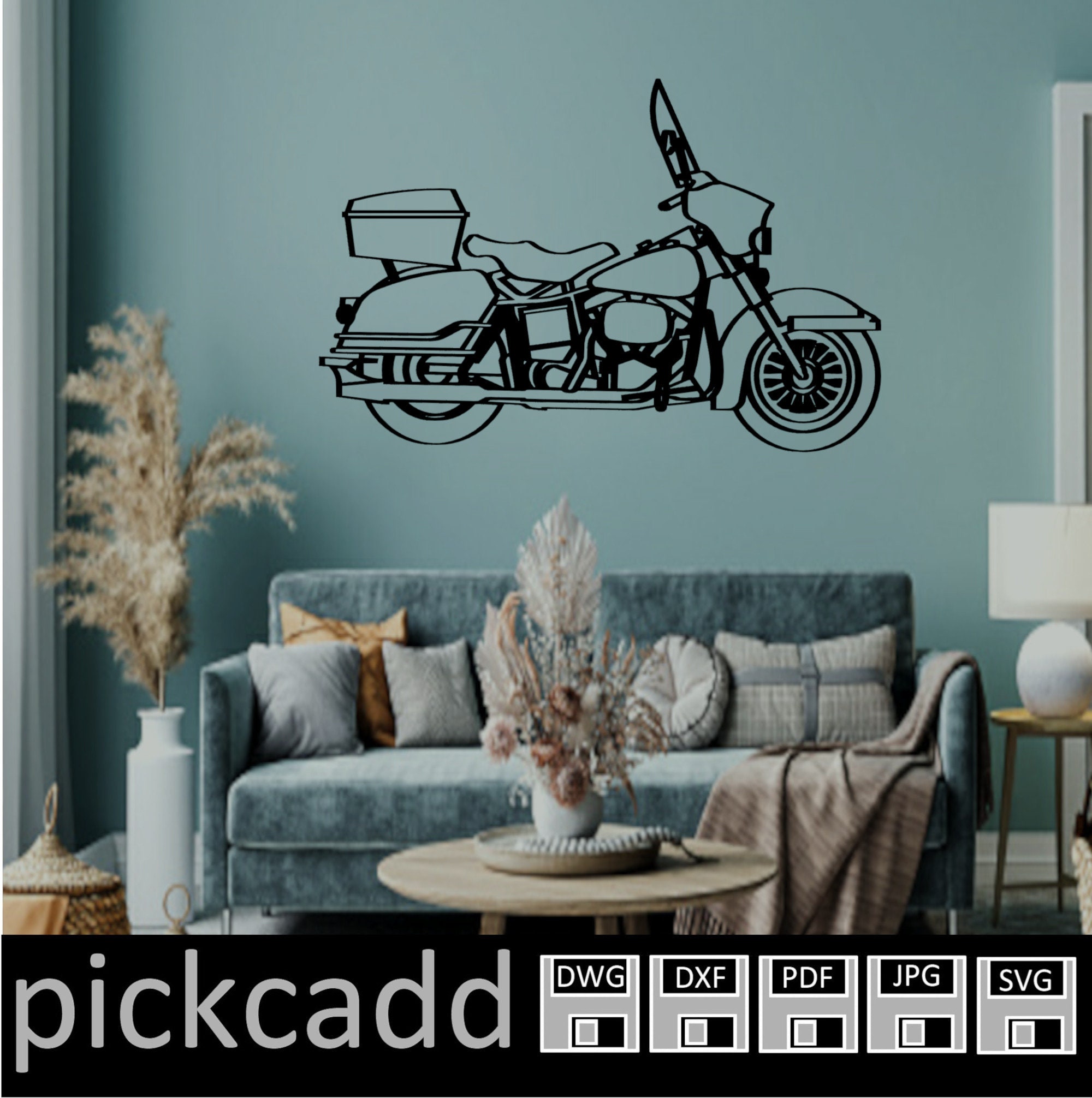Motorcycle Art Digital Vector File Templates in Dwg, Dxf, Pdf, Jpg, and ...