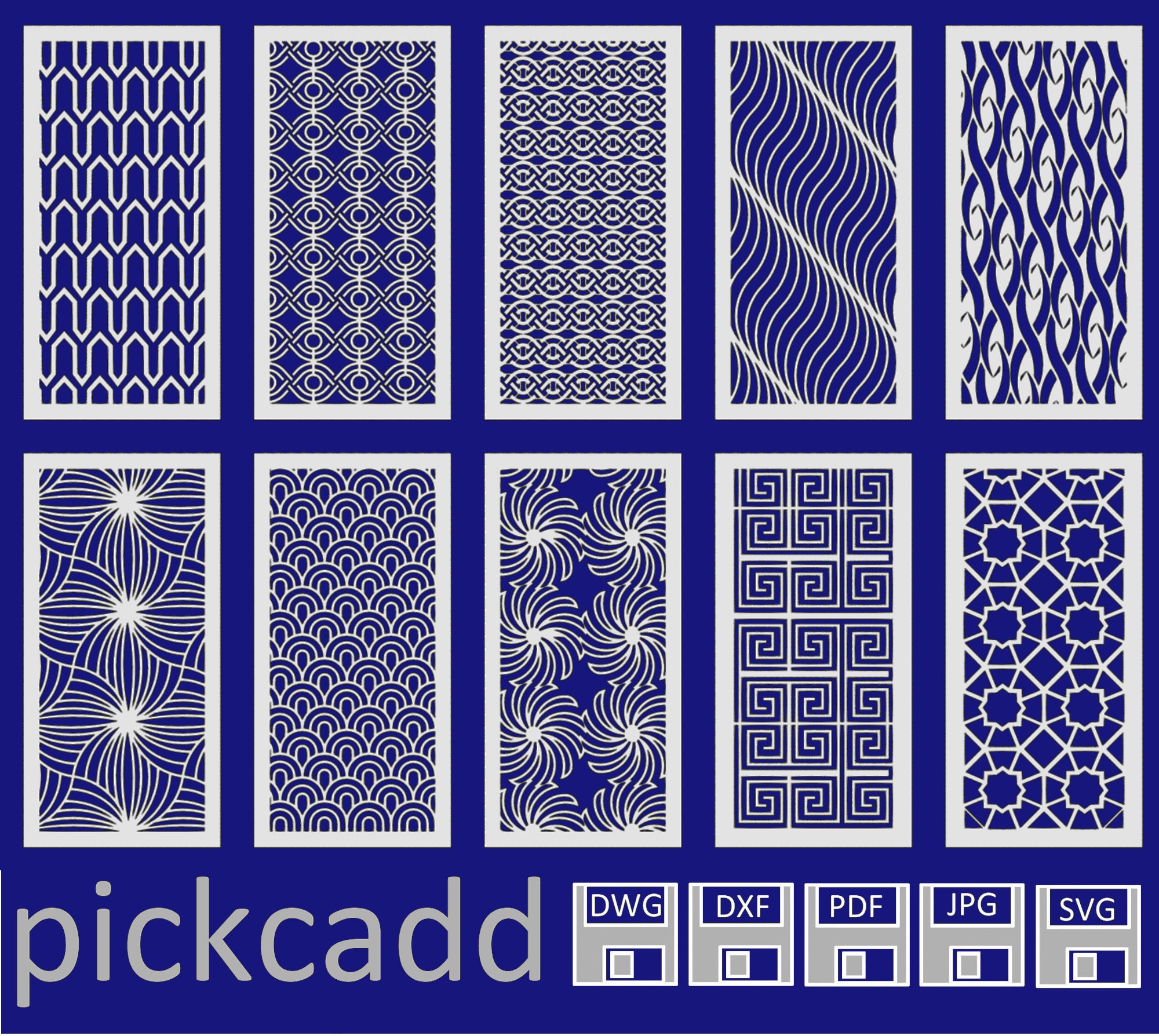 Decorative Screens 2 | 10 Affordable Modern Pattern Digital Vector File ...