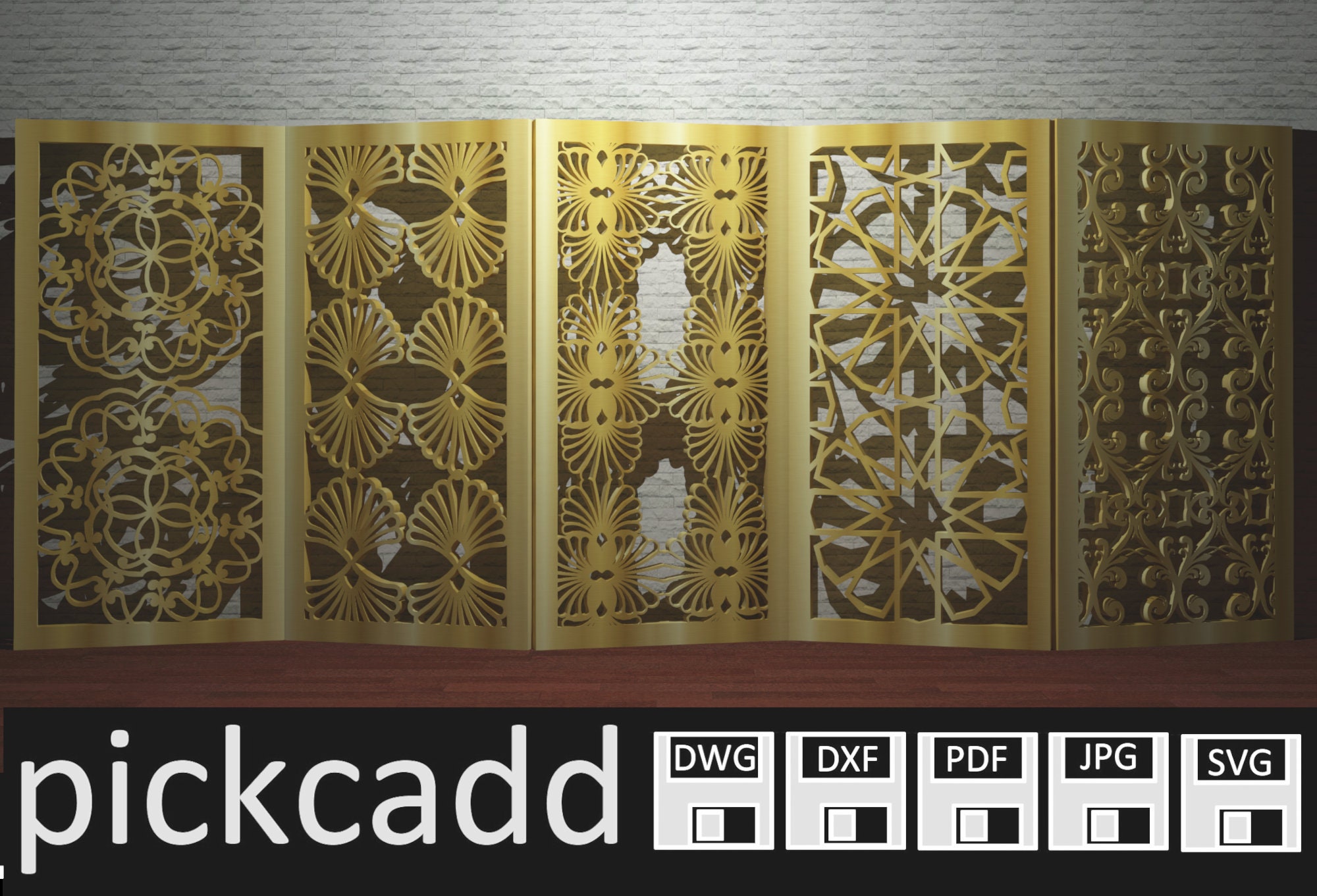 Decorative Screens 7 | 10 Digital Vector File Templates to Be Used for ...