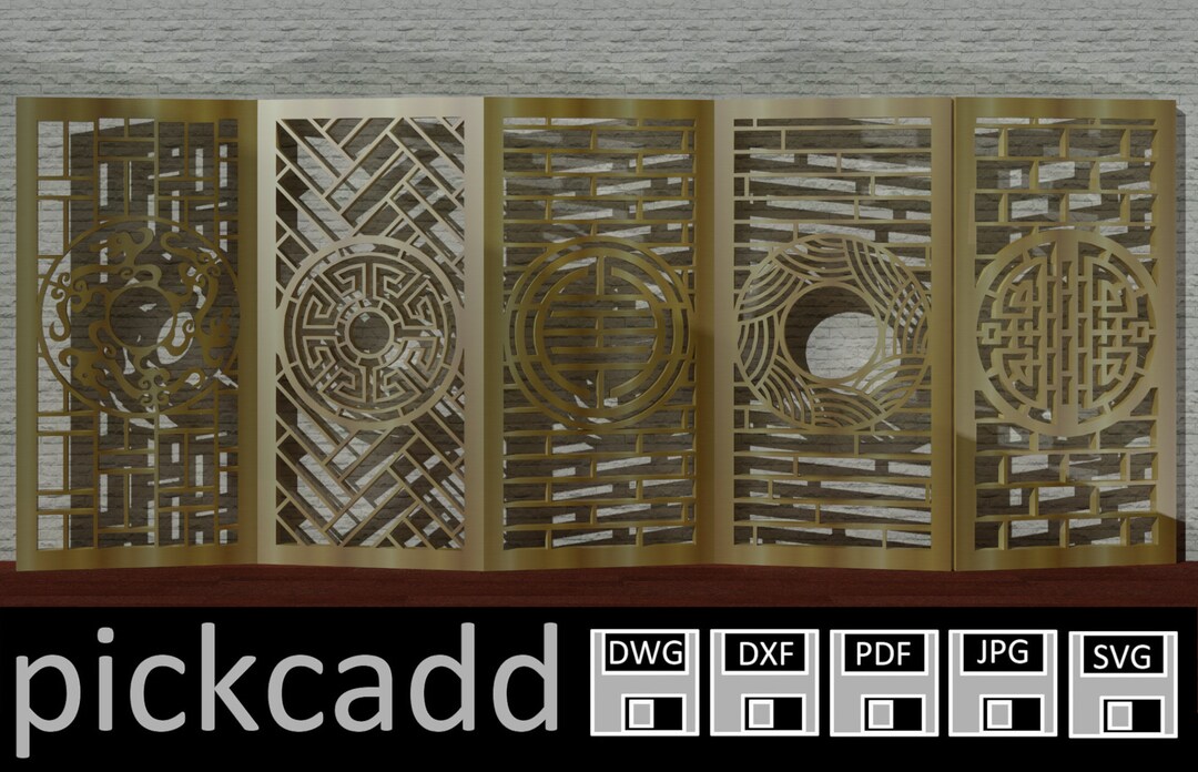 Decorative Screens 9 | 10 Digital Vector File Templates to Be Used for ...