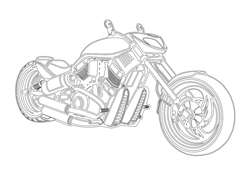 Motorcycle Art 7 | Affordable Motorbike Pattern Digital Vector File ...