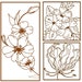 Decorative Panels | 3 Digital Floral Panels | Flower Patterns | Dwg ...