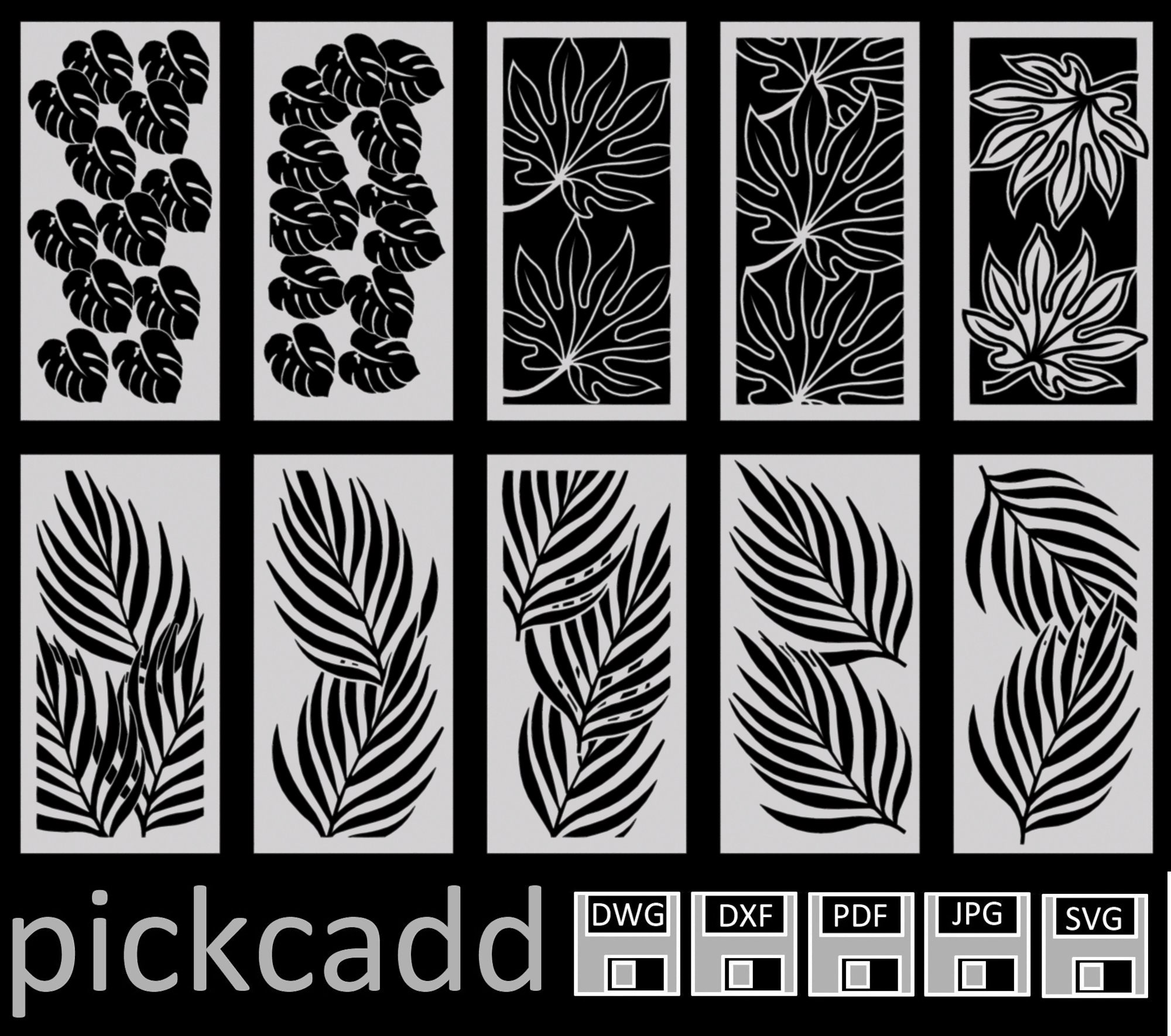 Decorative Screens 4 | 10 Affordable Organic Pattern Digital Vector ...