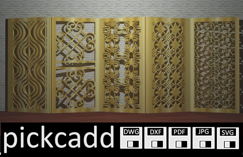 Decorative Screens 7 | 10 Digital Vector File Templates to Be Used for ...