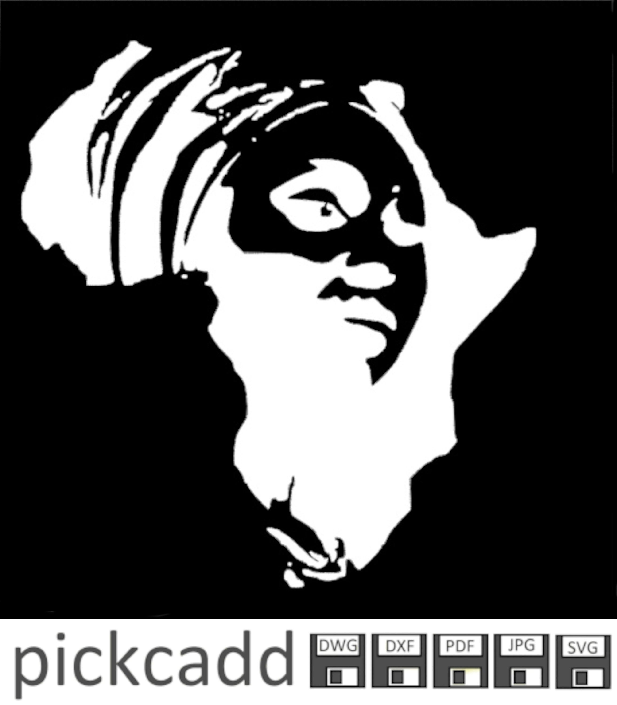 DIY African Silhouette Wall Art - Printable Template - Etsy