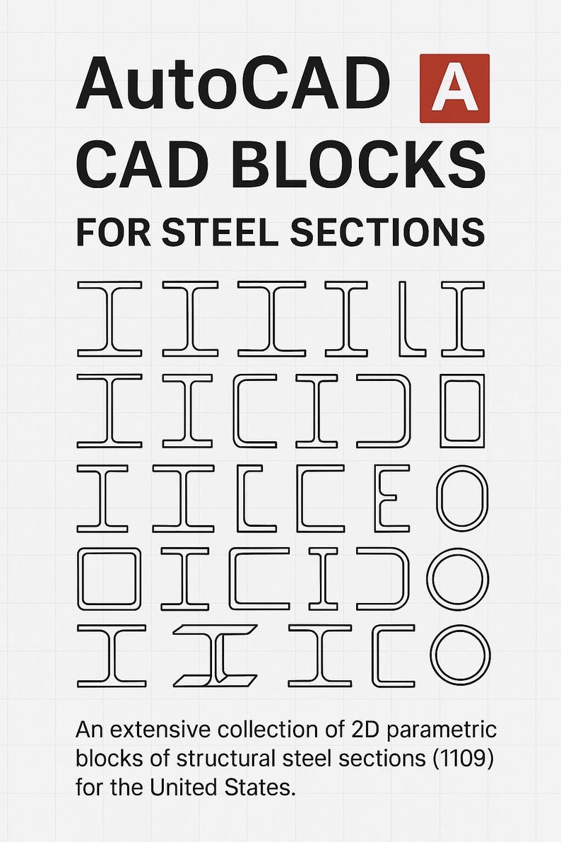 A Comprehensive Library of Autocad 2D Parametric Blocks (1109) of USA ...