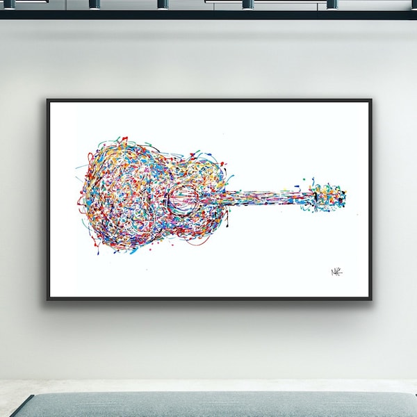 Abstract Guitar Art - Etsy