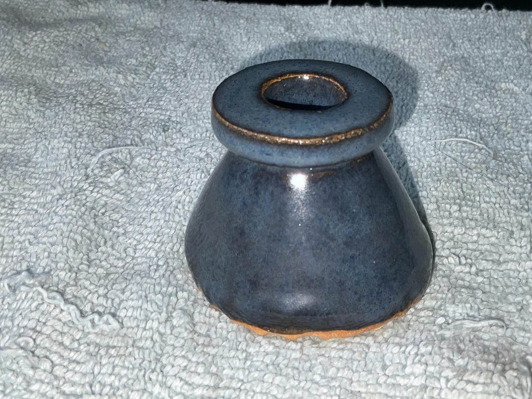 Ceramic Inkwell, 2018, Blue, Stoneware, Signed Dated One of a Kind - Etsy