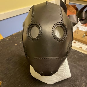 Dark Brown Leather Post Apocalyptic Mask With Lexan Lenses, Hand Sewn ...