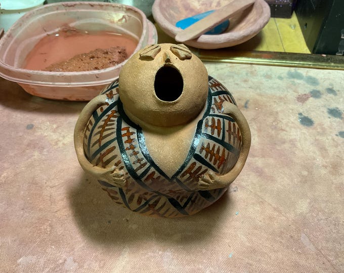 Singing Pottery People Beaker, Handmade Stoneware Ceramic Pottery, One ...