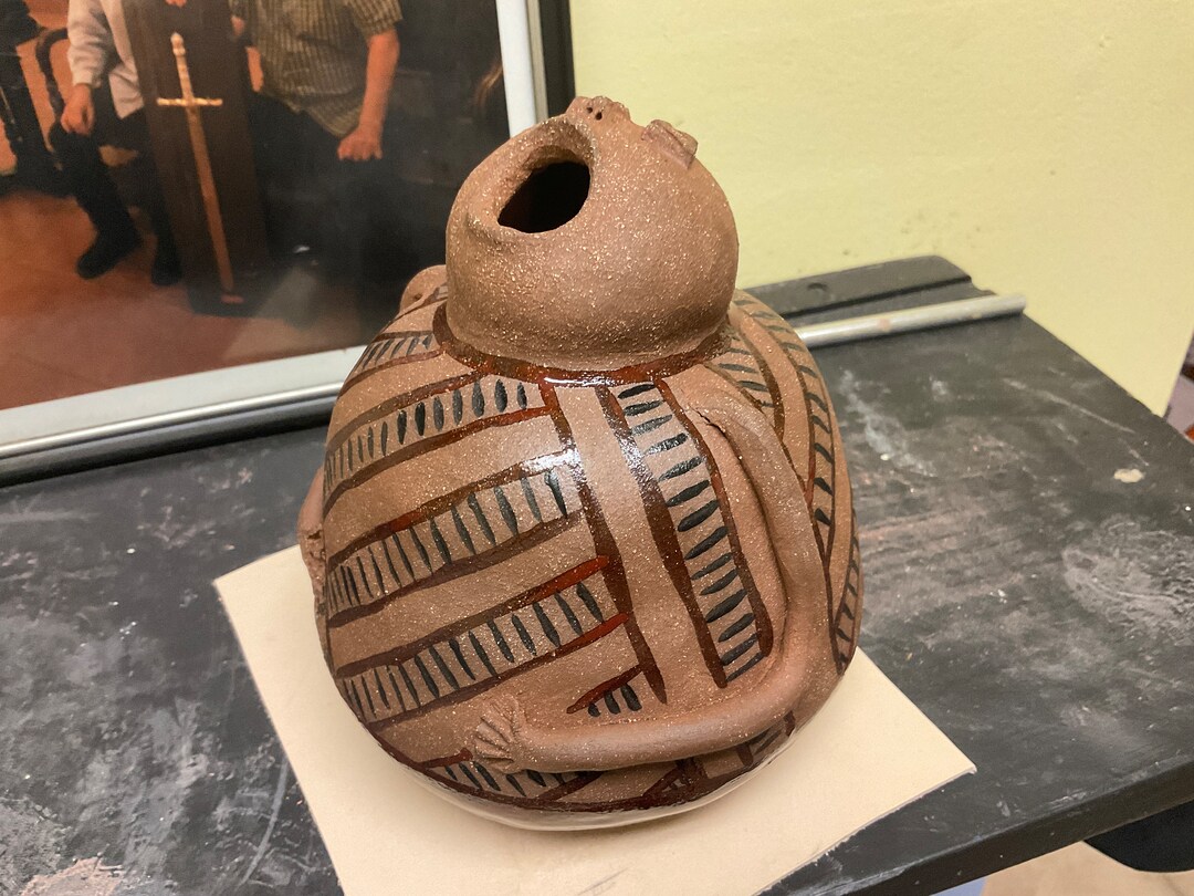 Ceramic Singing Pottery Person Beaker Canteen, Handmade Stoneware ...