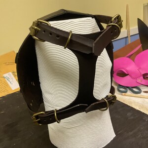 Dark Brown Leather Post Apocalyptic Mask With Lexan Lenses, Hand Sewn ...