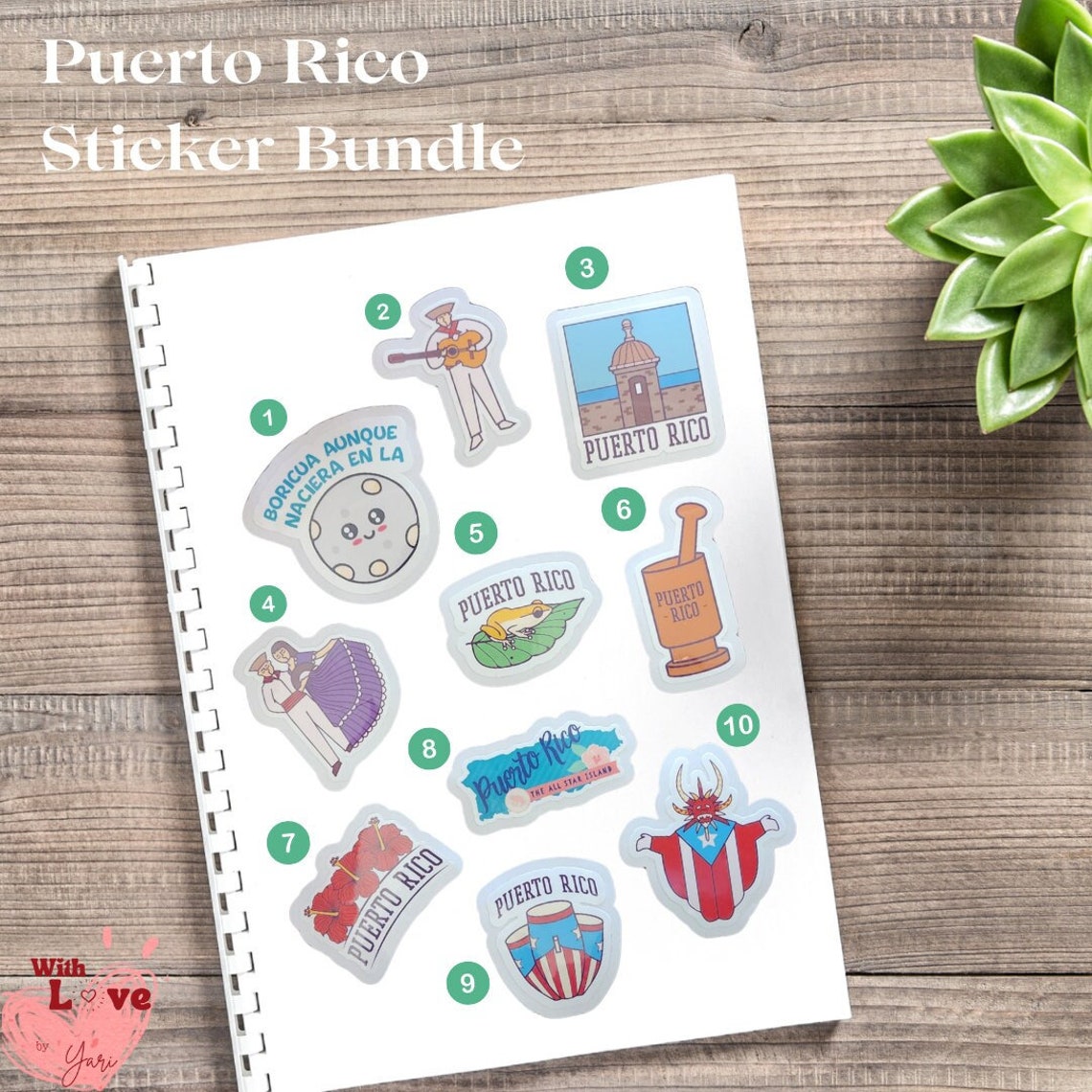 Puerto Rico Sticker Bundle - Etsy