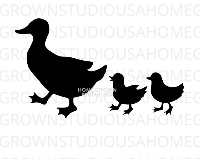Ducks SVG, Mom and Baby Ducks Clipart, Family of Ducks, Quack Quack ...