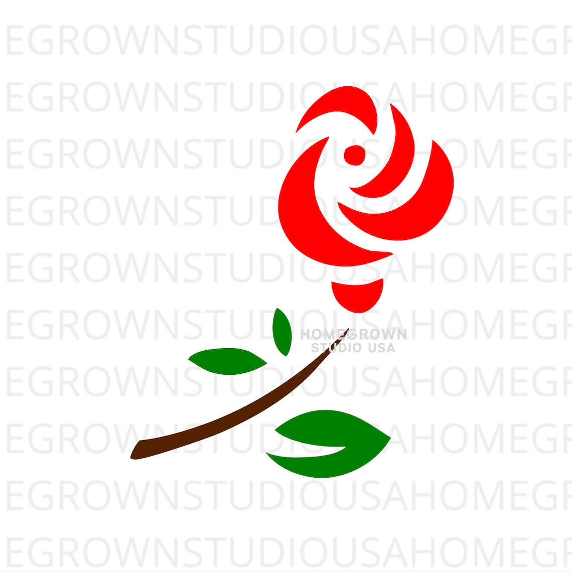 Red Rose Svg Rose Flower Svg Rose Stencil Clipart - Etsy