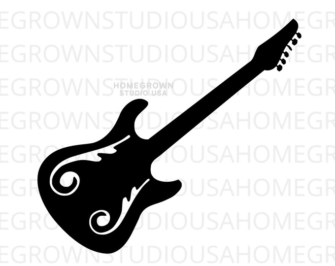 Filigree Guitars SVG Cut Files (svg Dxf Png Eps Jpeg) Silhouette ...