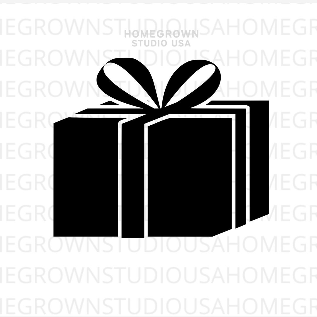 Present Svg, Birthday Present Clipart, Gift Box, Present Silhouette ...