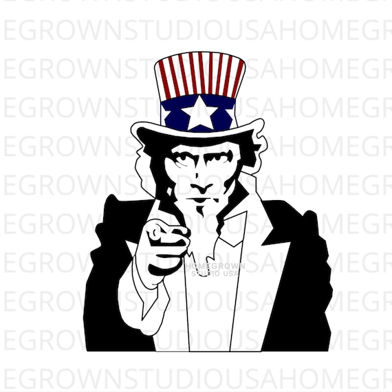 Uncle Sam Clipart Black And White