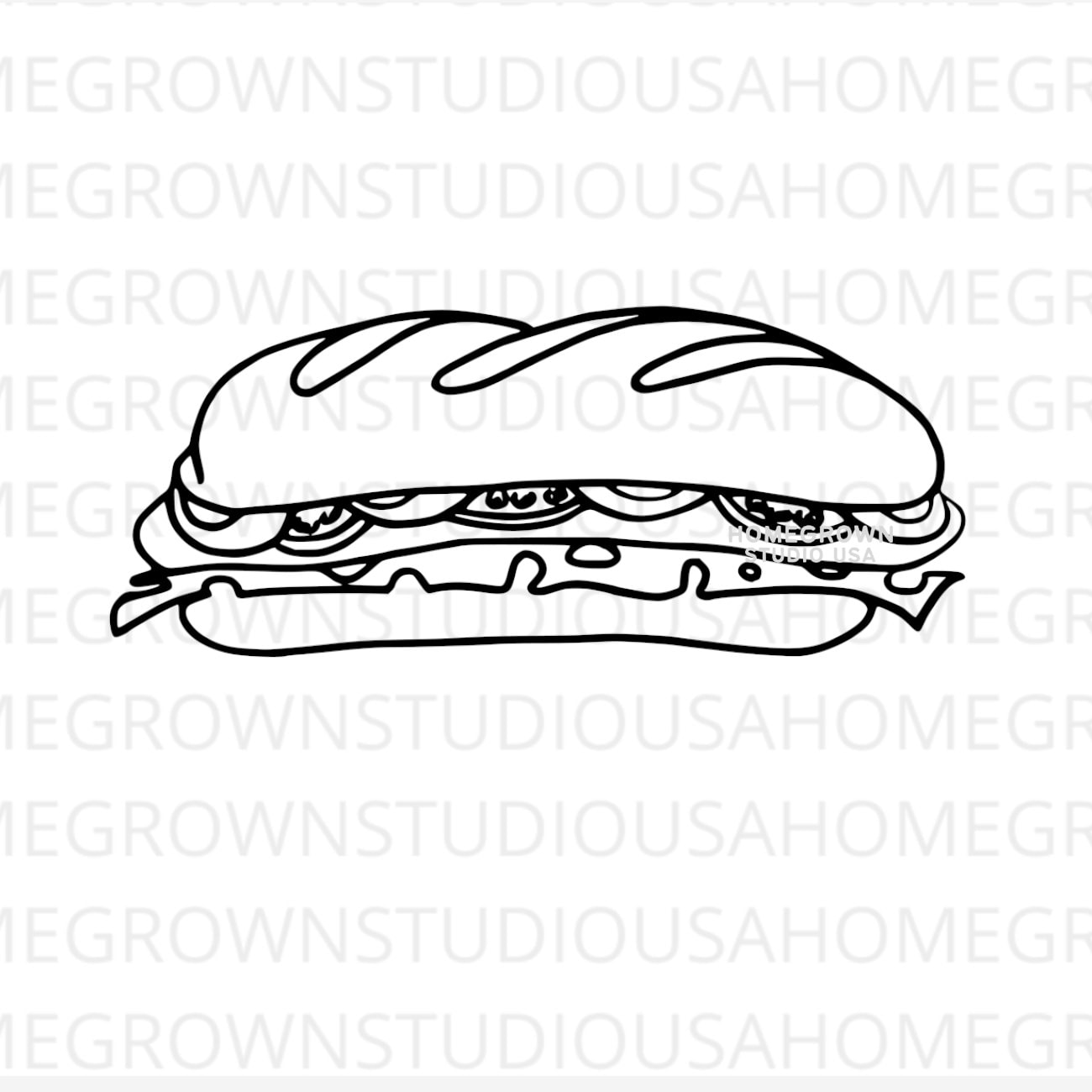 Hoagie Sandwich Clip Art