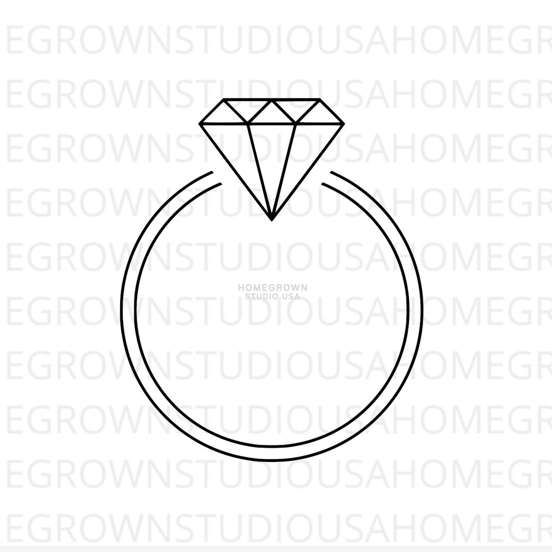 Diamond Ring Svg, Wedding Ring Svg, Engagement Ring Svg, Commercial Use ...