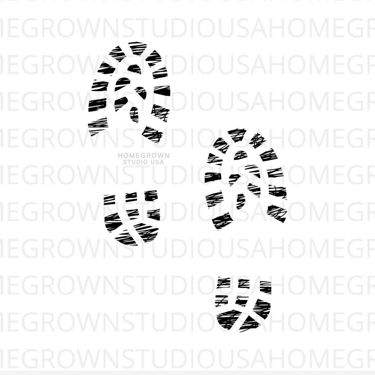 Hiking Boot Print Vector