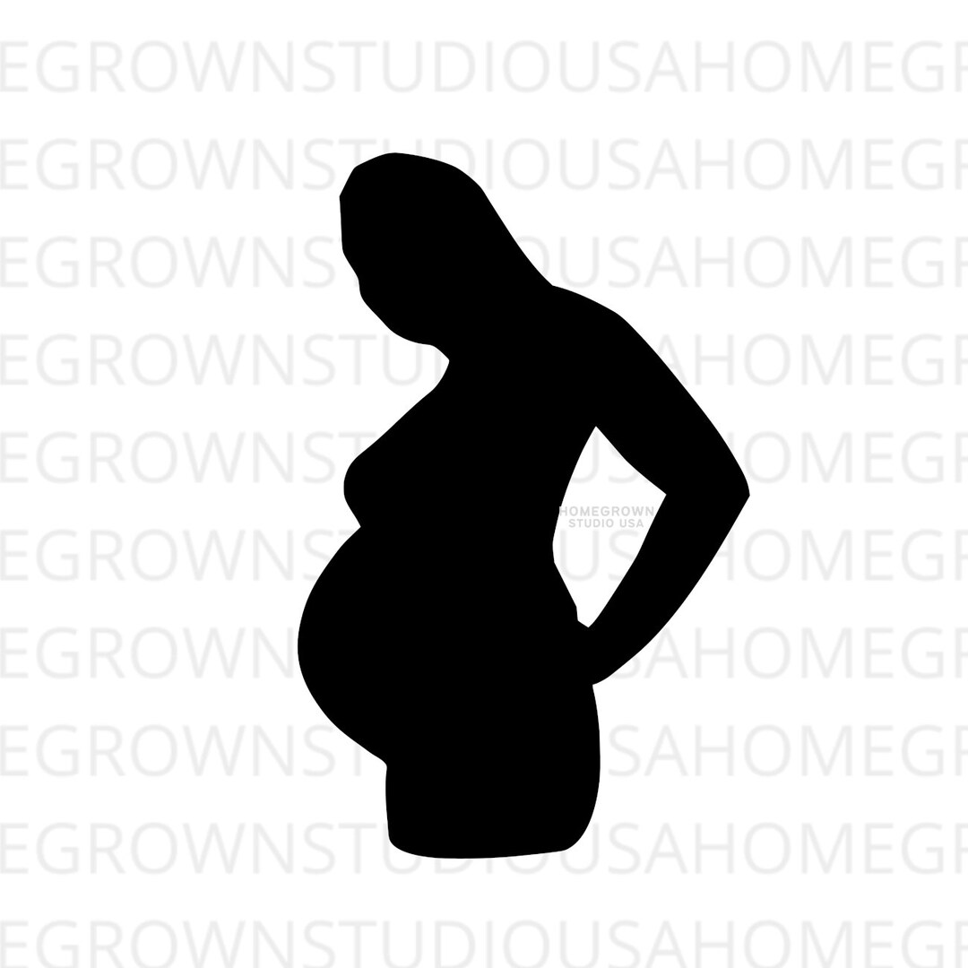 Pregnant Woman Svg Pregnant Mom Silhouette Clipart Svg Dxf Eps Png