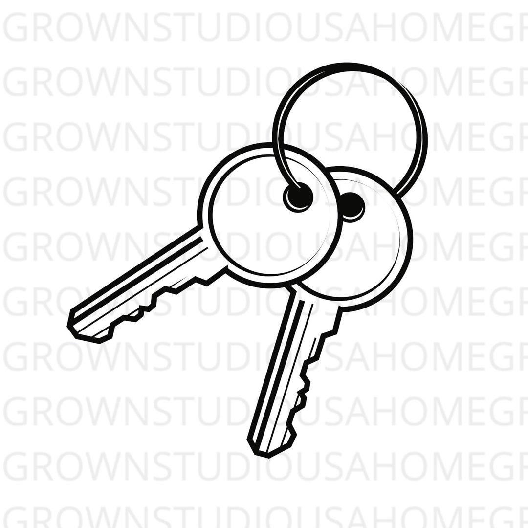 House Keys Svg, Lock Key Silhouette Icon Clipart Vector Clipart, Svg ...