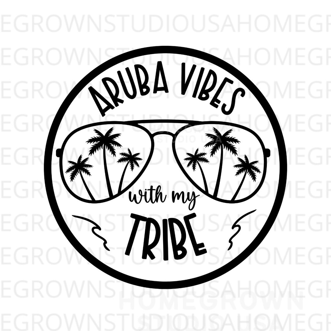 Aruba Vibes With My Tribe SVG Spring Break Family Vacation Vacay Vibes ...