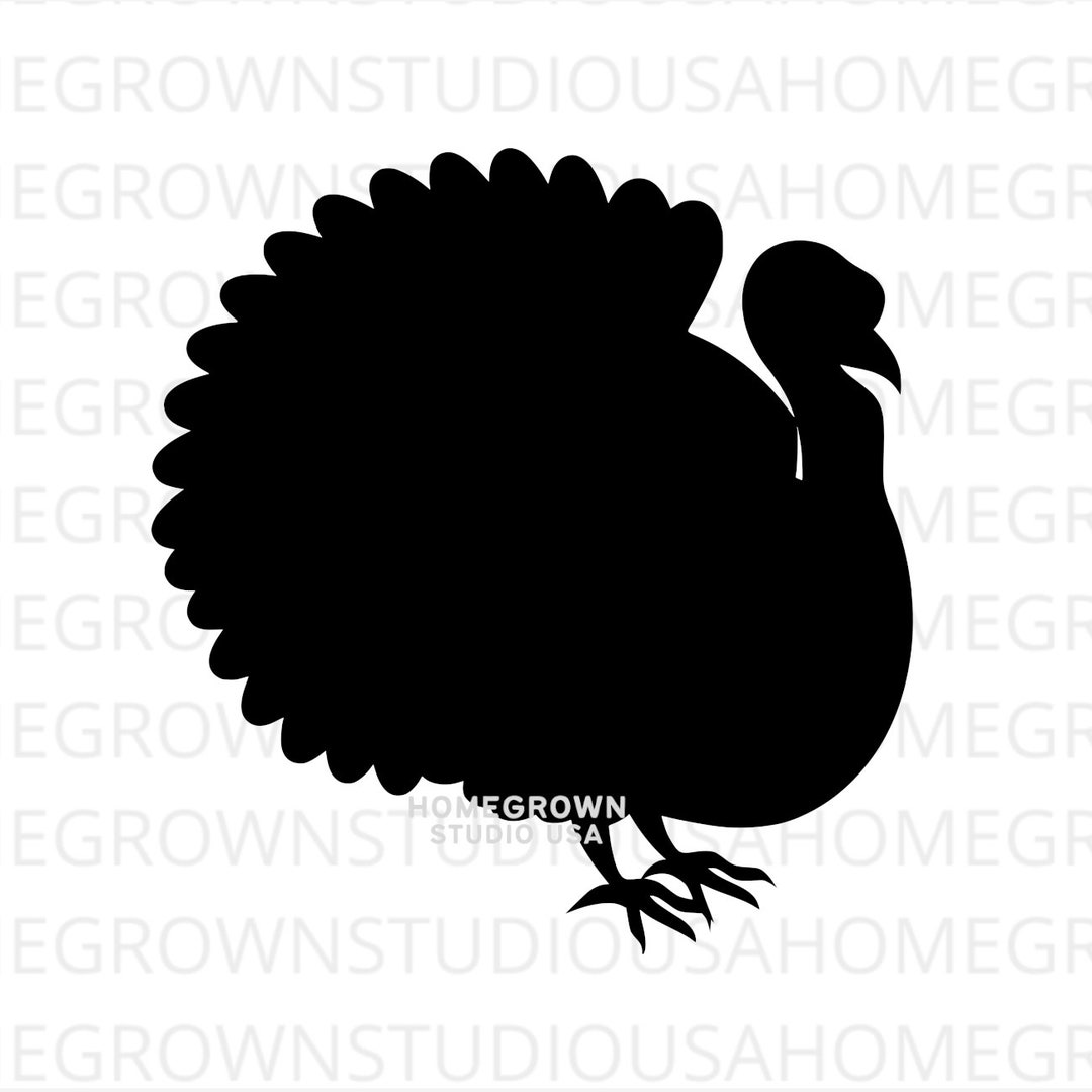 Turkey SVG, Thanksgiving Turkey Clipart, Gobble Turkey Silhouette, Svg ...