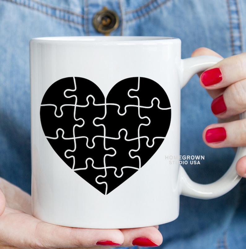 Heart Puzzle Svg Heart Svg Jigsaw Puzzle Pieces Clipart | Etsy