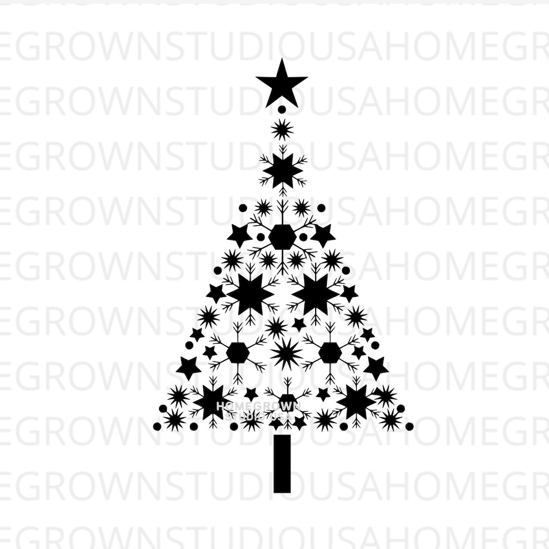Christmas Tree Svg, Christmas Tree Snowflake Svg, Christmas Clipart ...
