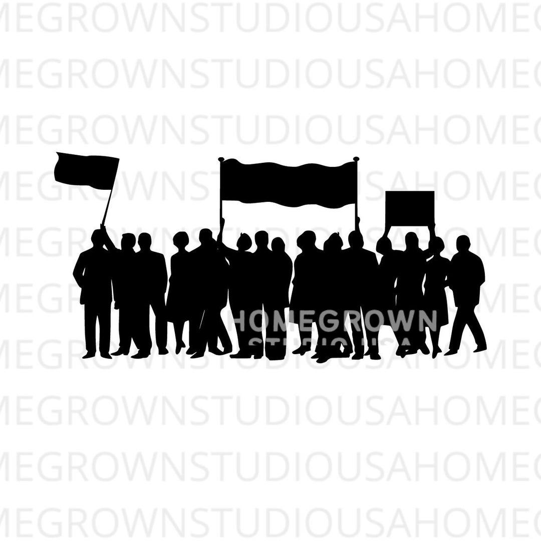 Protester Svg, Protesters Men Women, Protest March Svg, Protester ...