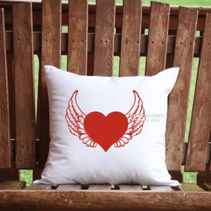 Heart Wings SVG, Valentine's Day Clipart, Angel Wings Cut Files, Svg ...