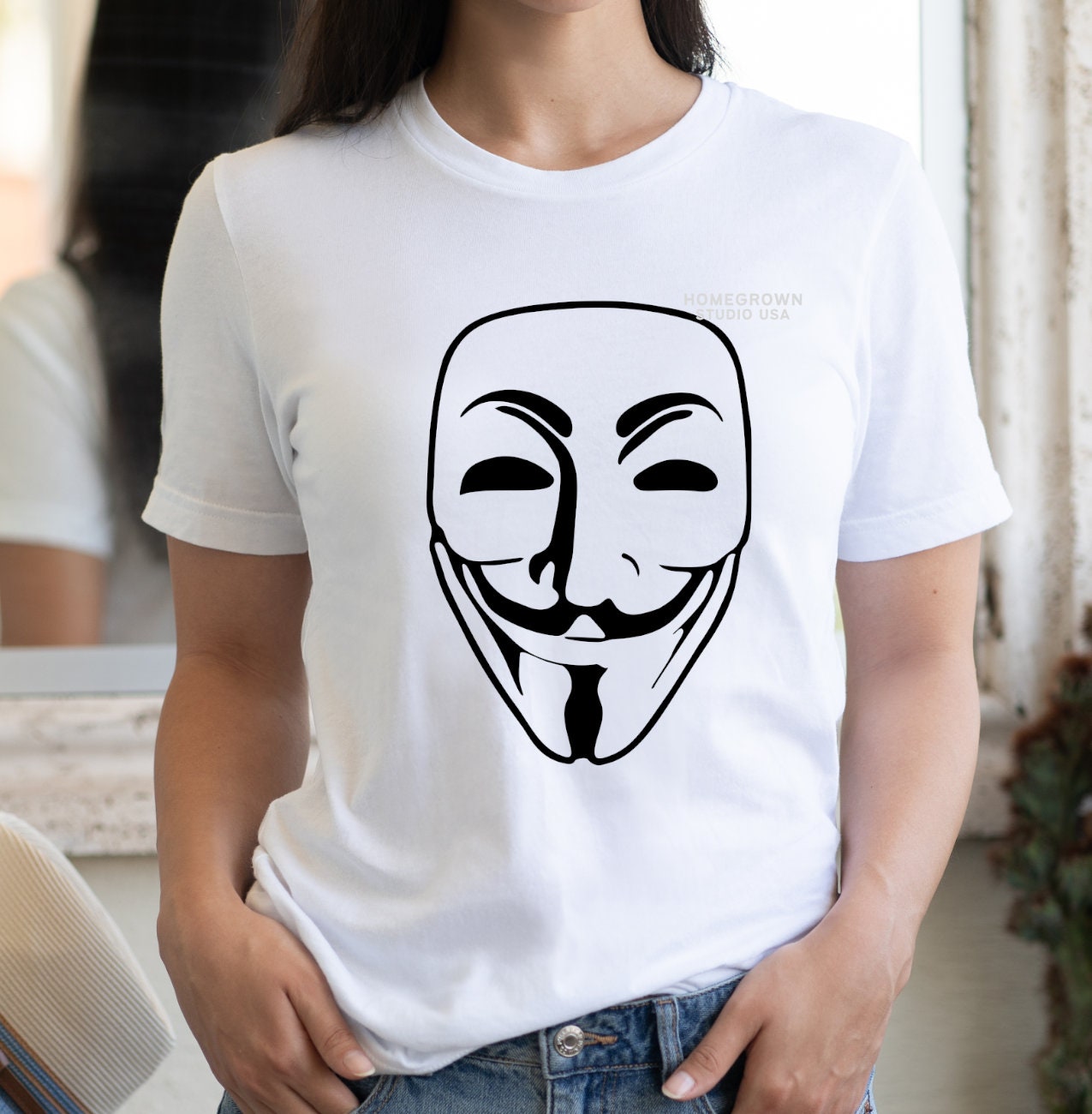 Silhueta De Cara Fawkes Máscara De Fawkes De Chico Anónimo V Para