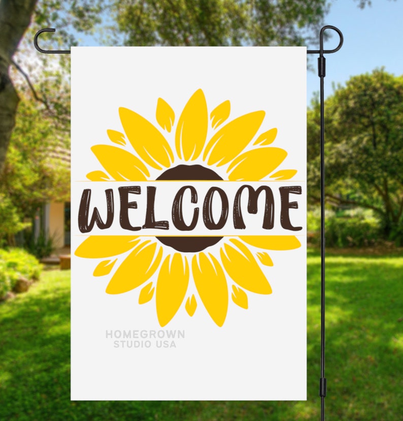 Sunflower Welcome SVG, Welcome Svg, Sunflower Png, Sun Flower House ...