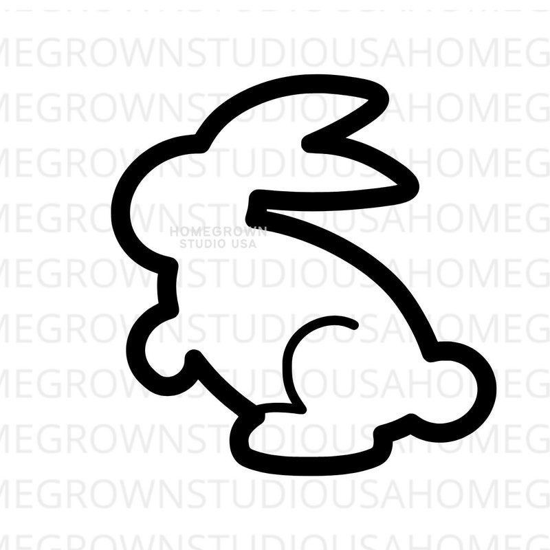 Bunny Outline - Etsy